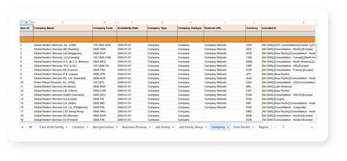 Workbook Generation – ConfigBot for Workday